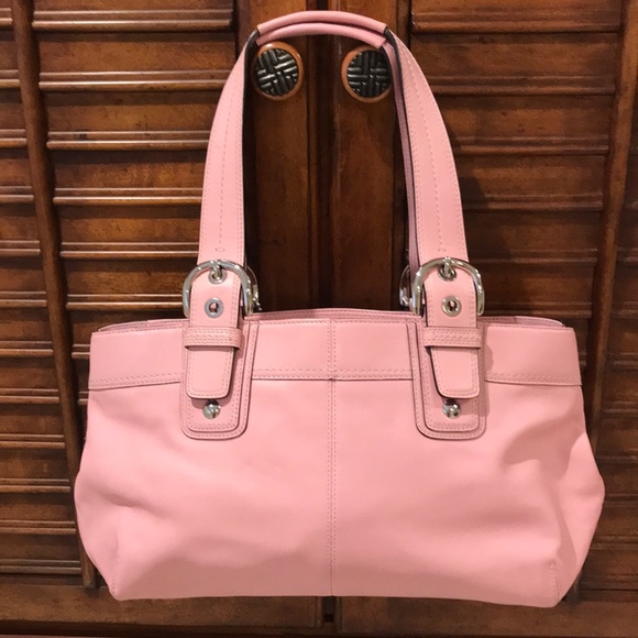Bags | Coach Pink Satchel | Poshmark